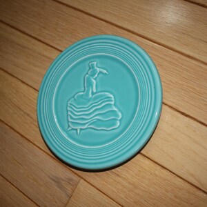 Fiestaware Fiesta Turquoise Blue 6 Inch Dancing Lady Trivet Brand New ...