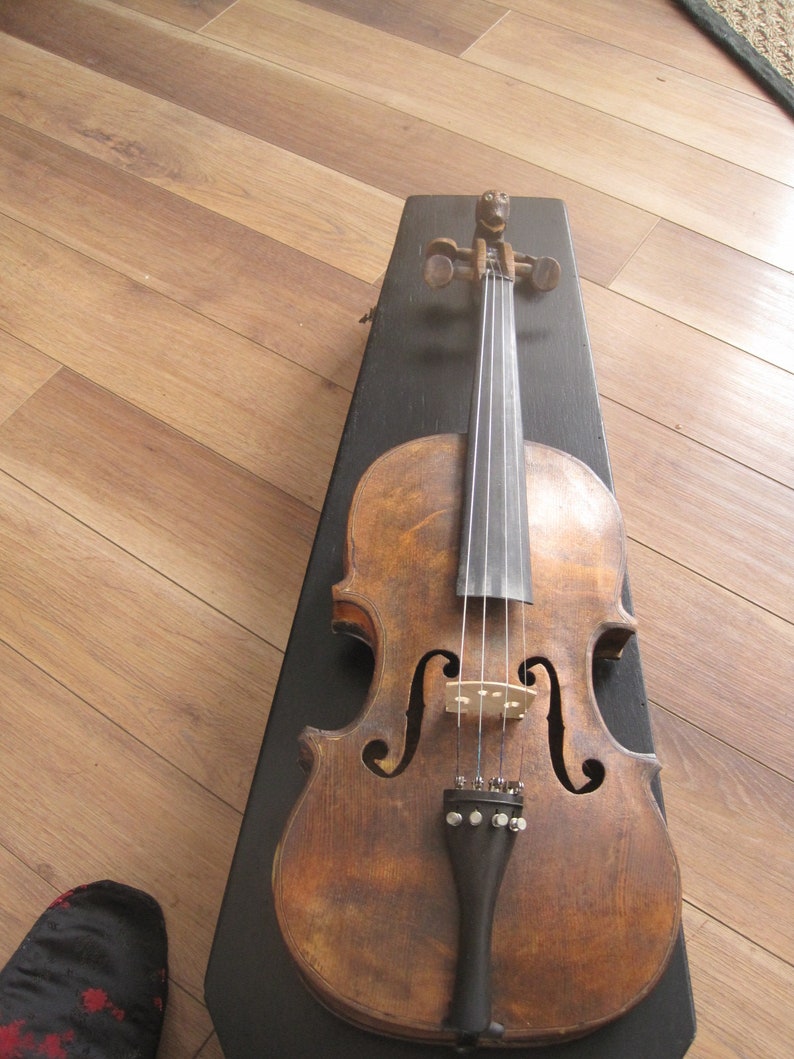 Early 20th or earlier Century Folk Art Fiddle Hand Made in | Etsy