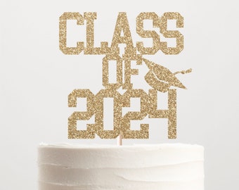 Graduation Cake Topper, Grad Cake Topper, 2024 Cake Topper, Grad 2024 ...