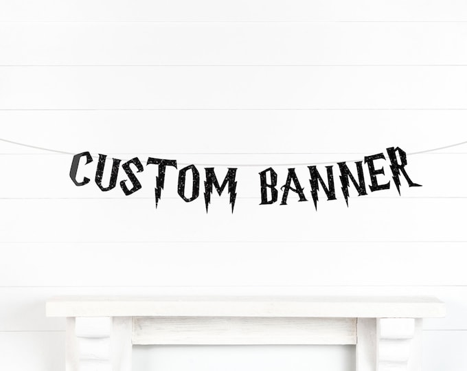 Custom Wizard Banner, Wizard Banner, Personalized Wizard Banner, Wizard ...