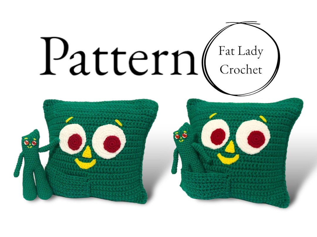 PATTERN: Crochet Gumby Cushion With Gumby Pocket Pal Doll PDF - Etsy