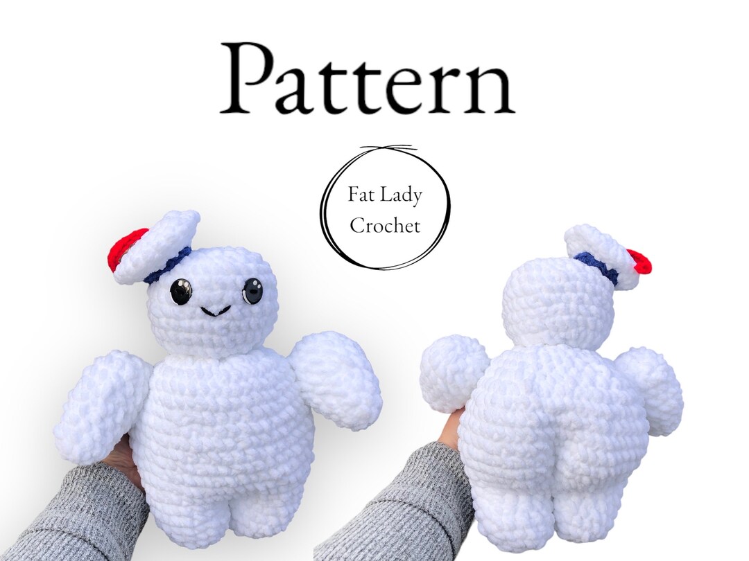 PATTERN: Crochet Ghostbusters Stay Puft Marshmallow Man, Thick Buns PDF ...