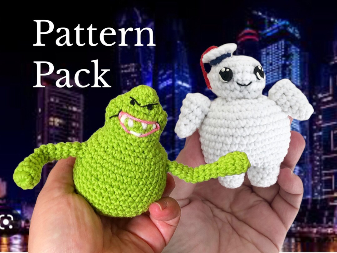 Ghostbusters Pattern Pack (2 Patterns): Crochet Ghostbusters Stay Puft ...