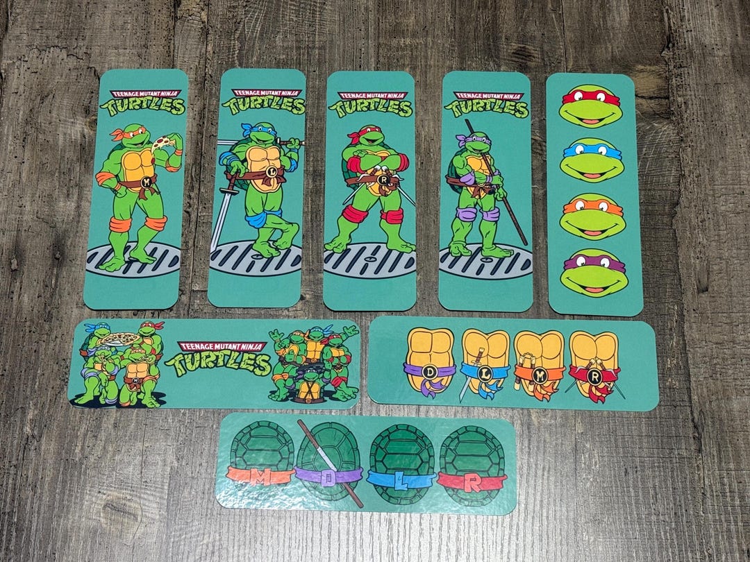 Tmnt-inspired Bookmark Set – Retro Ninja Turtle Fan Art Bookmarks - Etsy