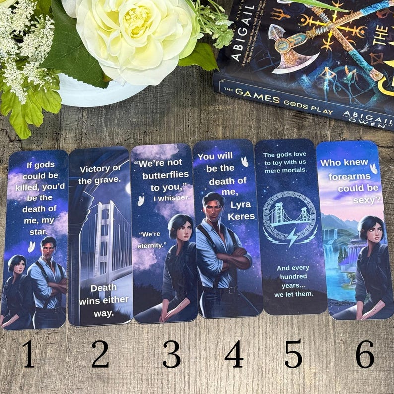 The Games Gods Play - Inspired Bookmark Set – Abigail Owen Book Quotes ...