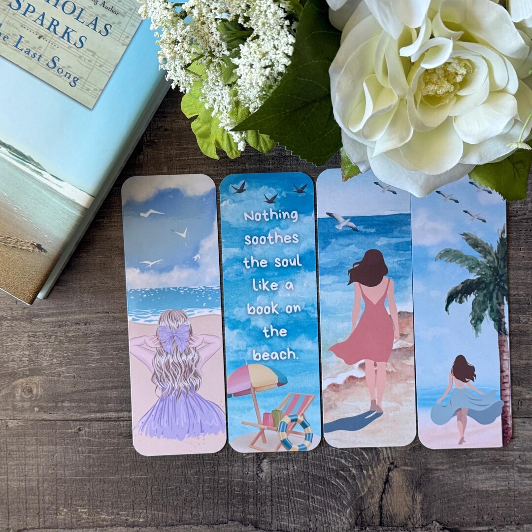 Beach Bookmark Set | Summer Reading Accessories | Ocean Vibes | Coastal ...