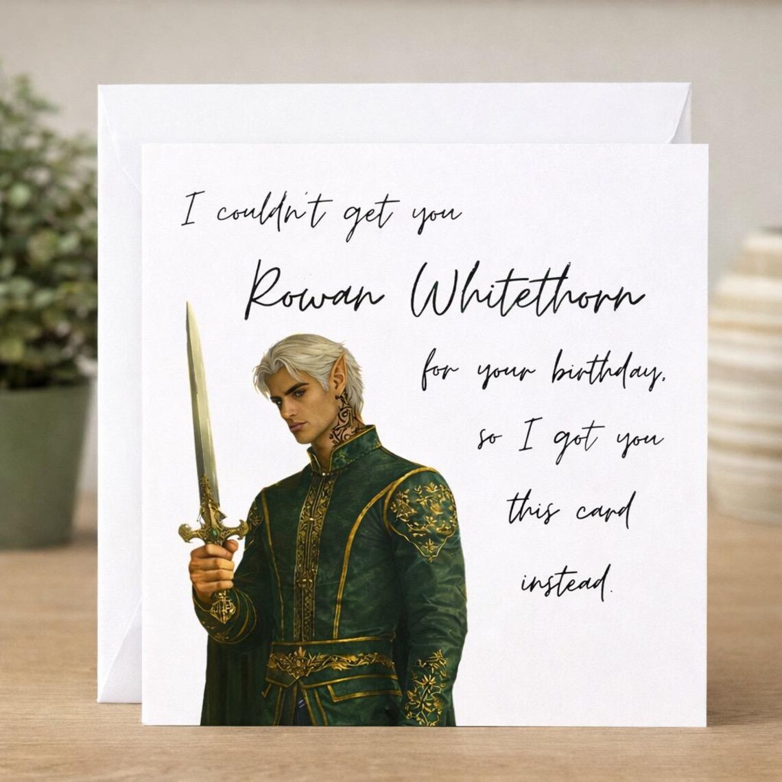 Funny Rowan Whitethorn Birthday Card | Throne of Glass Inspired ...