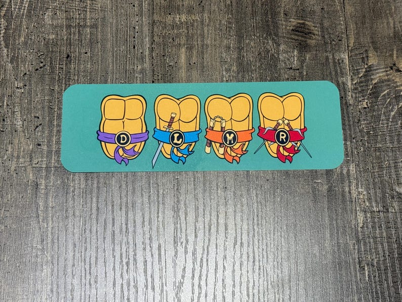 Tmnt-inspired Bookmark Set – Retro Ninja Turtle Fan Art Bookmarks - Etsy