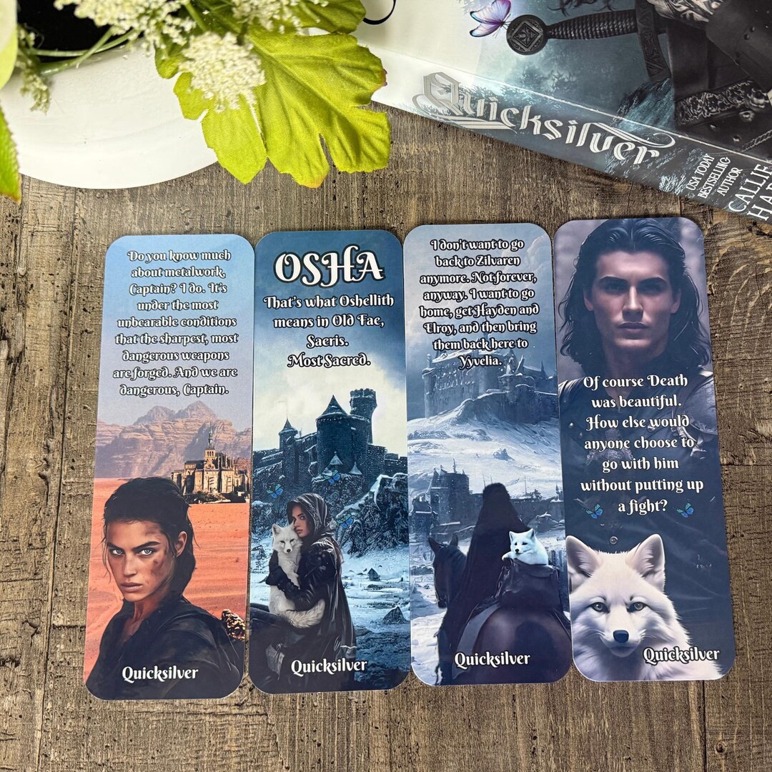 Quicksilver Fantasy Quote Bookmark Set | Bookish Gift for Fantasy ...