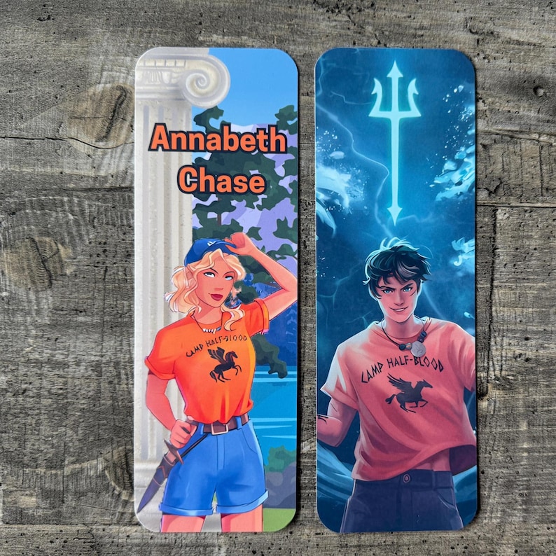 Camp Half-blood Percy Jackson Bookmark Set – 8 Glossy Bookmarks ...