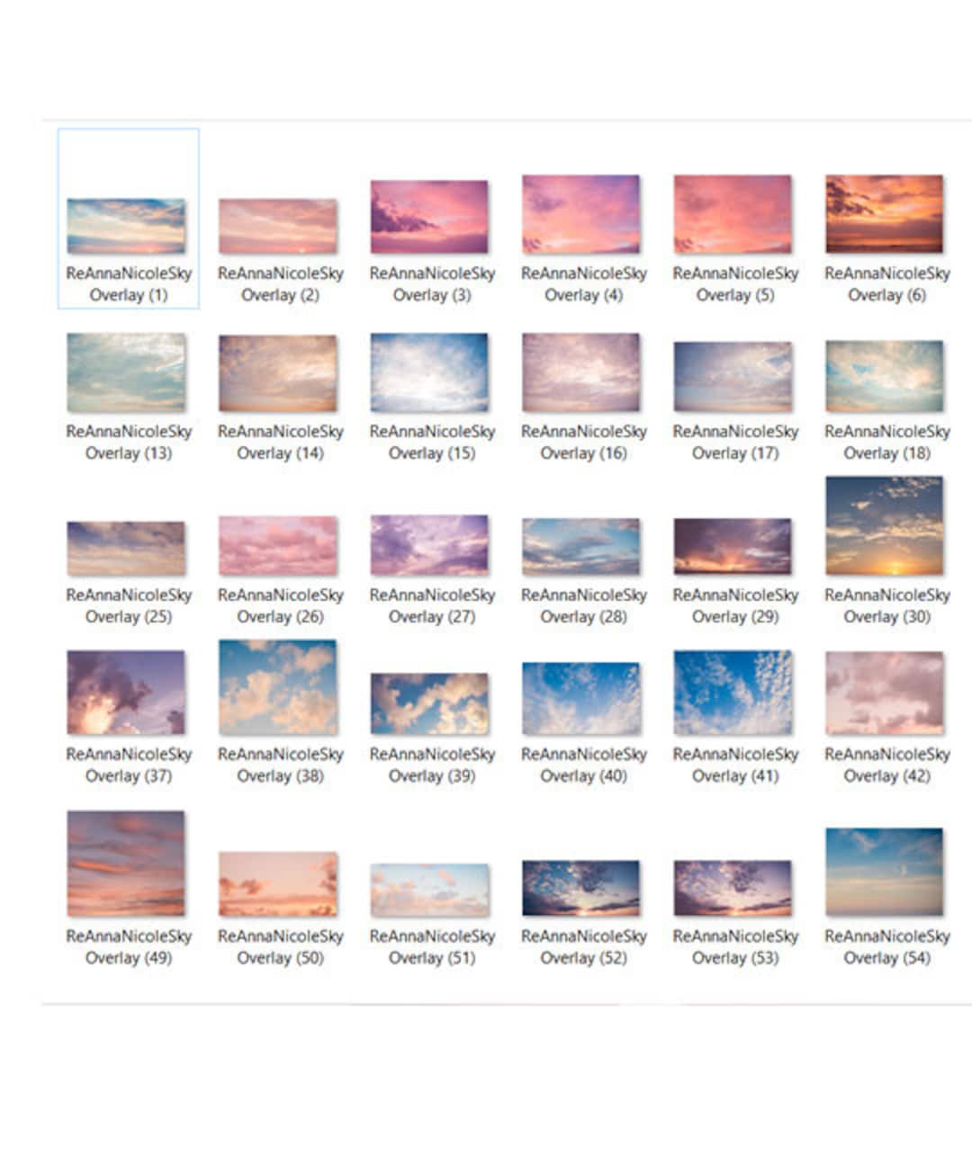 Beautiful Colorful Sky Overlays - Etsy