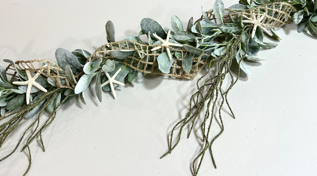 Coastal Beach Garland With Starfish and Sea Shells, for Table ...