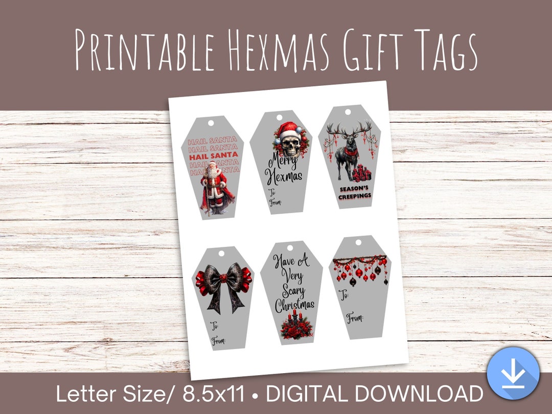 Printable Hexmas/ Creepmas Coffin Gift Tags - Etsy