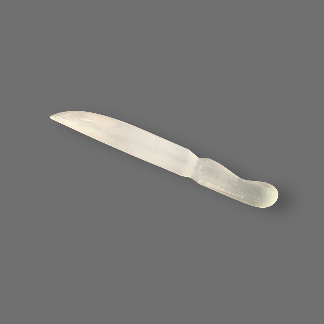 Carved Crystal Selenite (satin Spar) Knife - Etsy