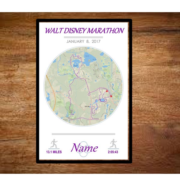 Marathon Map - Etsy