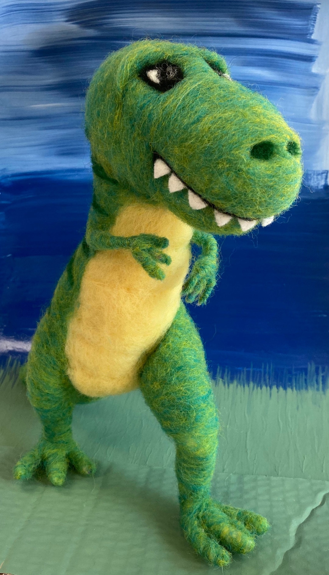 Needle Felted T-rex Dinosaur: Custom Nursery Decor - Etsy UK