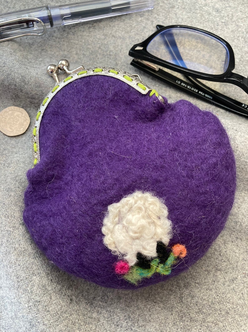 Handmade Felted Coin Purse Wool Coin Purse Handmade Felted - Etsy