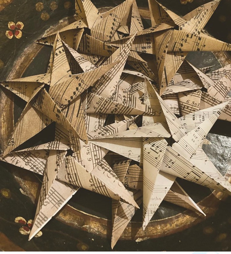Origami Star- Musical Note Design - Etsy