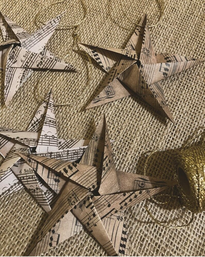Origami Star- Musical Note Design - Etsy