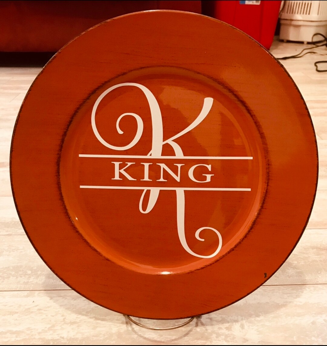 Personalized Charger Plate - Etsy