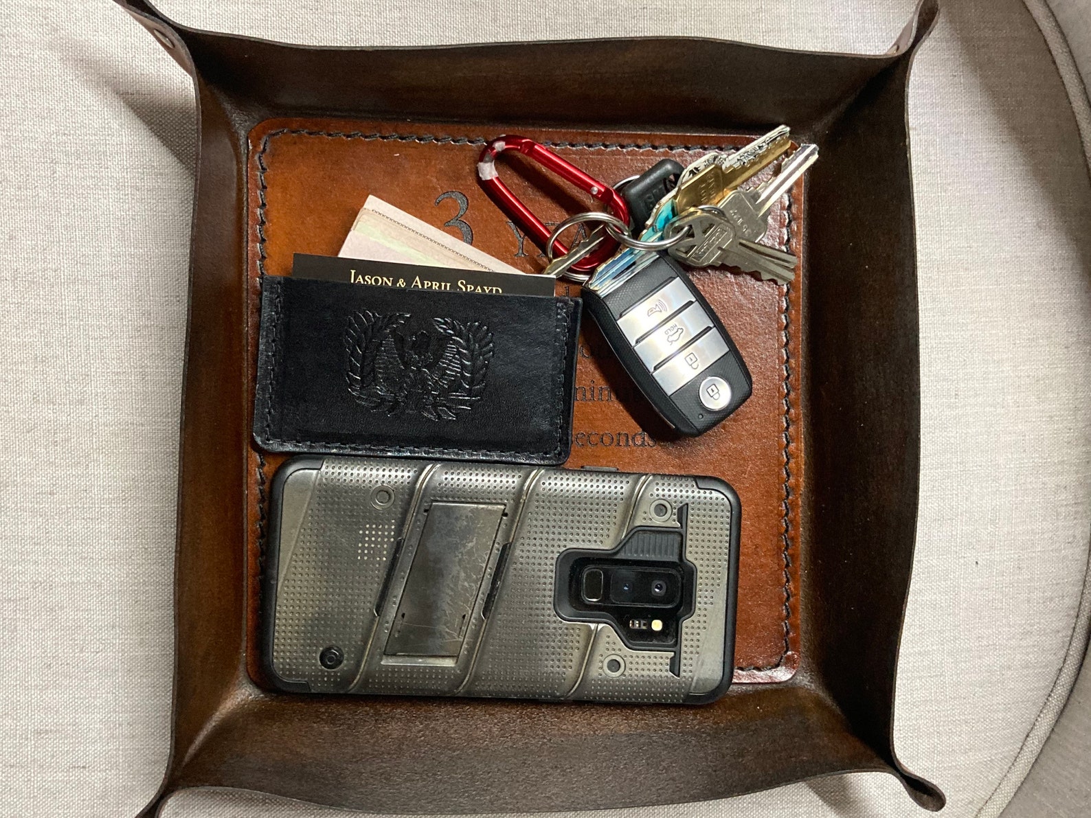 Warrant Officer Eagle Leather Card Wallet, Military Retirement Gift - Etsy
