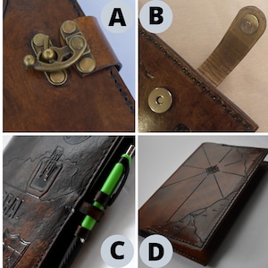 Military Police Cross Pistols, Leather Book Cover, Personalized Police ...