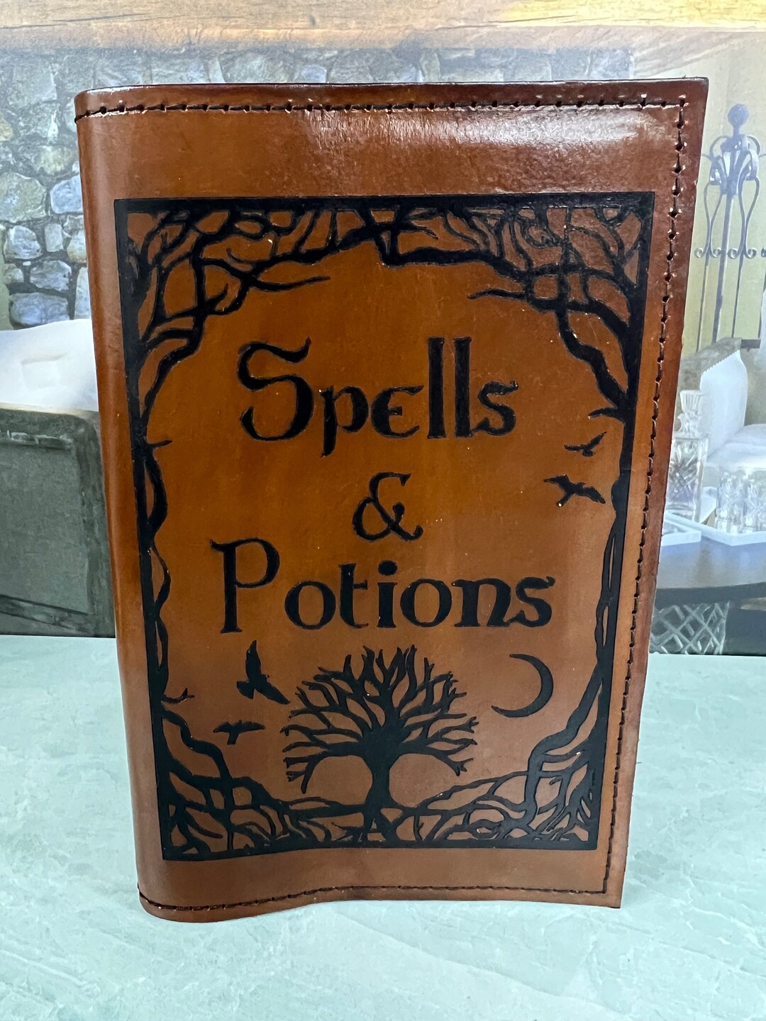 Spells and Potions, Custom Made, Ready to Ship, Green Book Cover ...