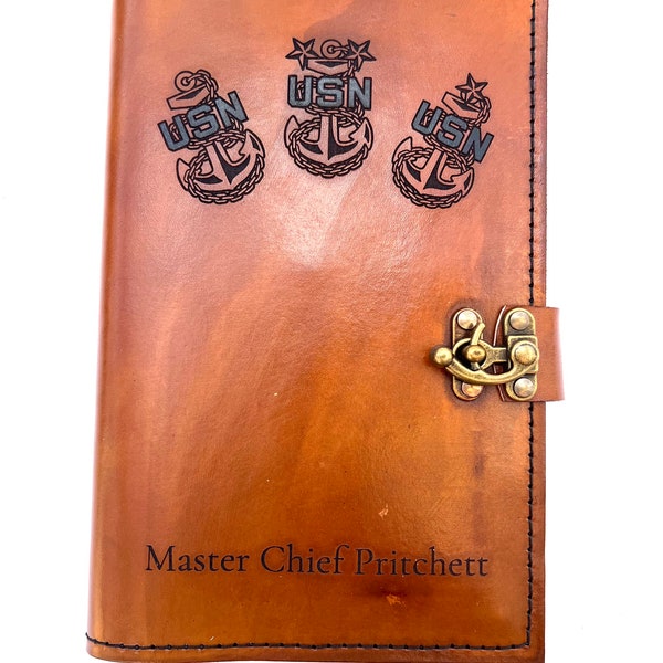 Leather Navy Chief Charge Book Cover - Etsy