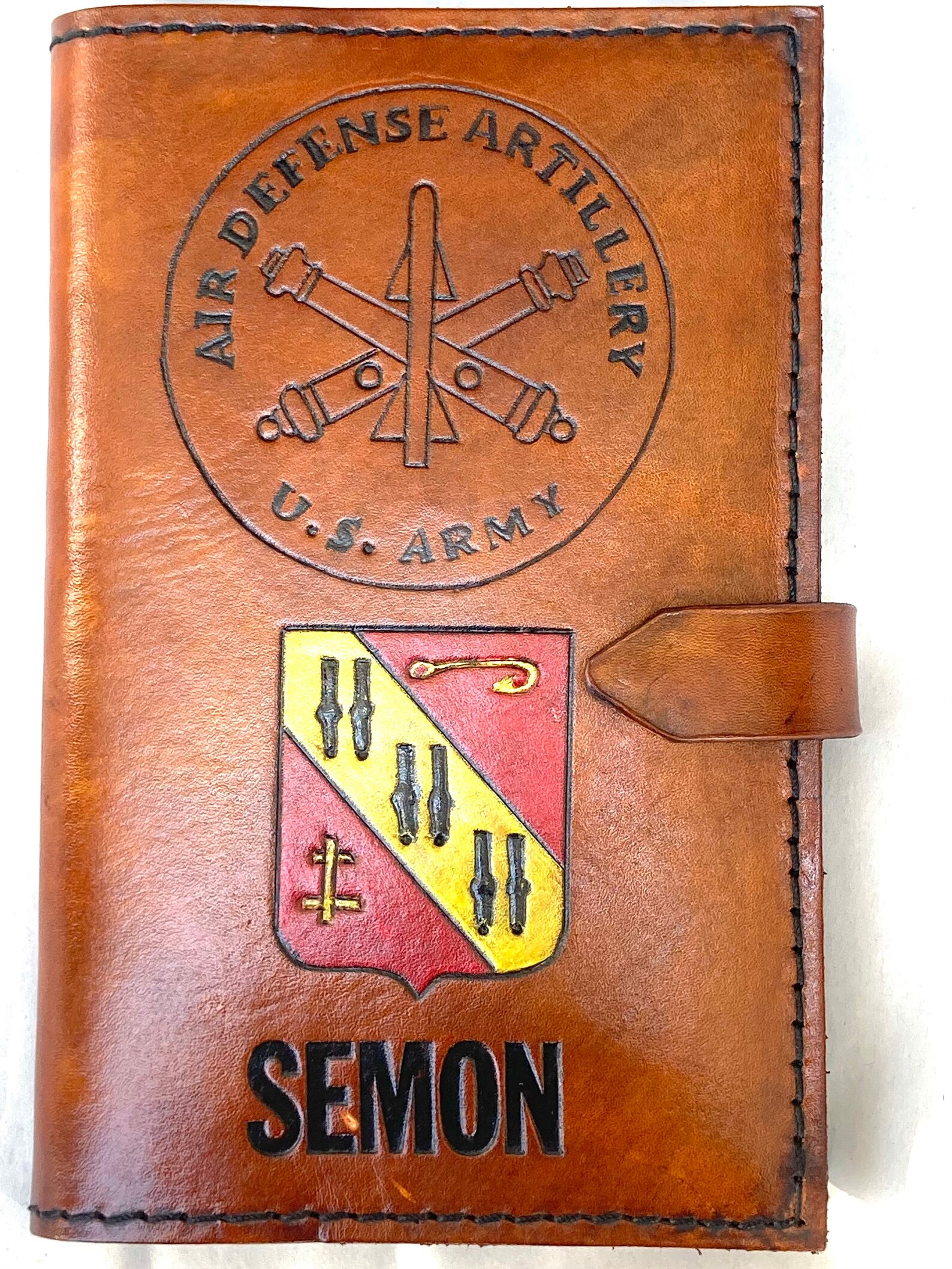 Air Defense Artillery, Personalized Leather Military Journal, Handmade ...