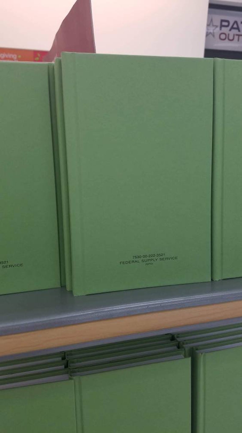 Military Green Notebook, Army Issued Log Book (5x8.5) - Etsy