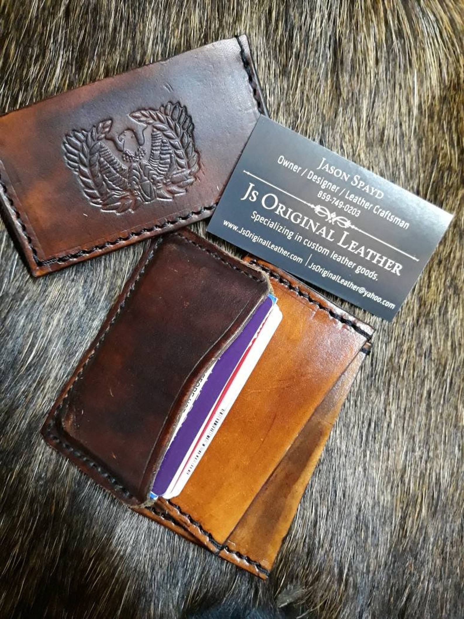 Warrant Officer Eagle Leather Card Wallet, Military Retirement Gift - Etsy