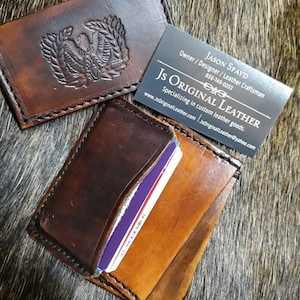 Warrant Officer Eagle Leather Card Wallet, Military Retirement Gift - Etsy