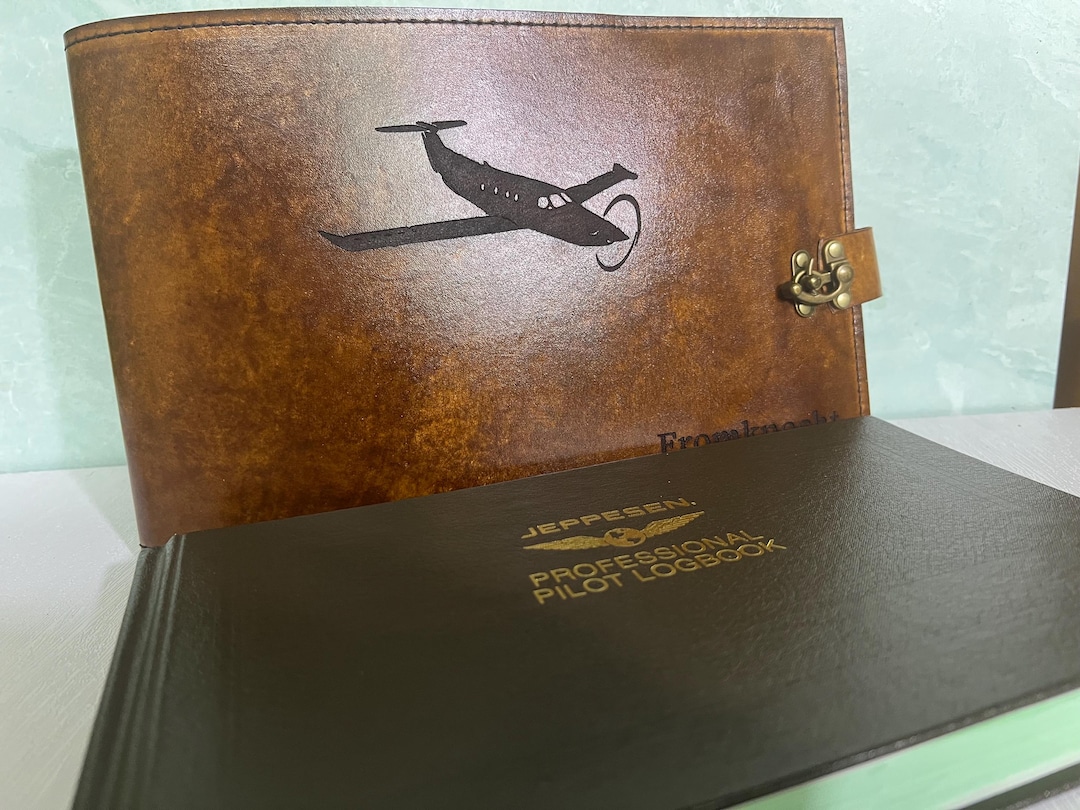 Handmade Leather Pilot Log Book Cover, Personalized Army Gift - Etsy