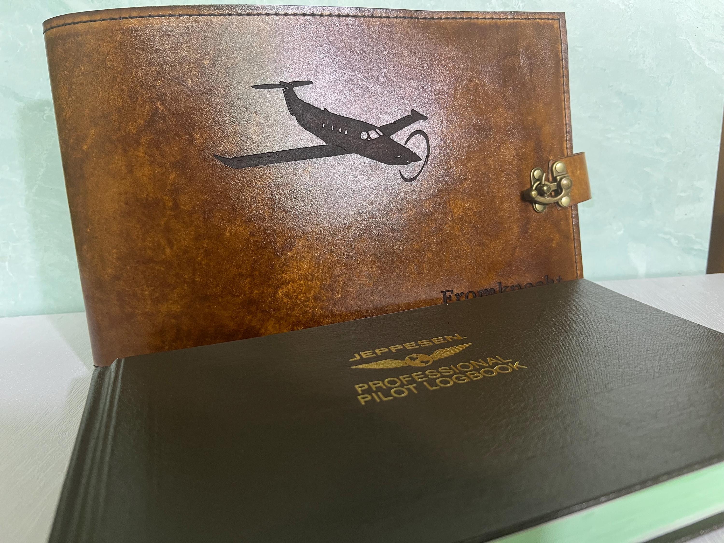 Handmade Leather Pilot Log Book Cover, Personalized Army Gift - Etsy