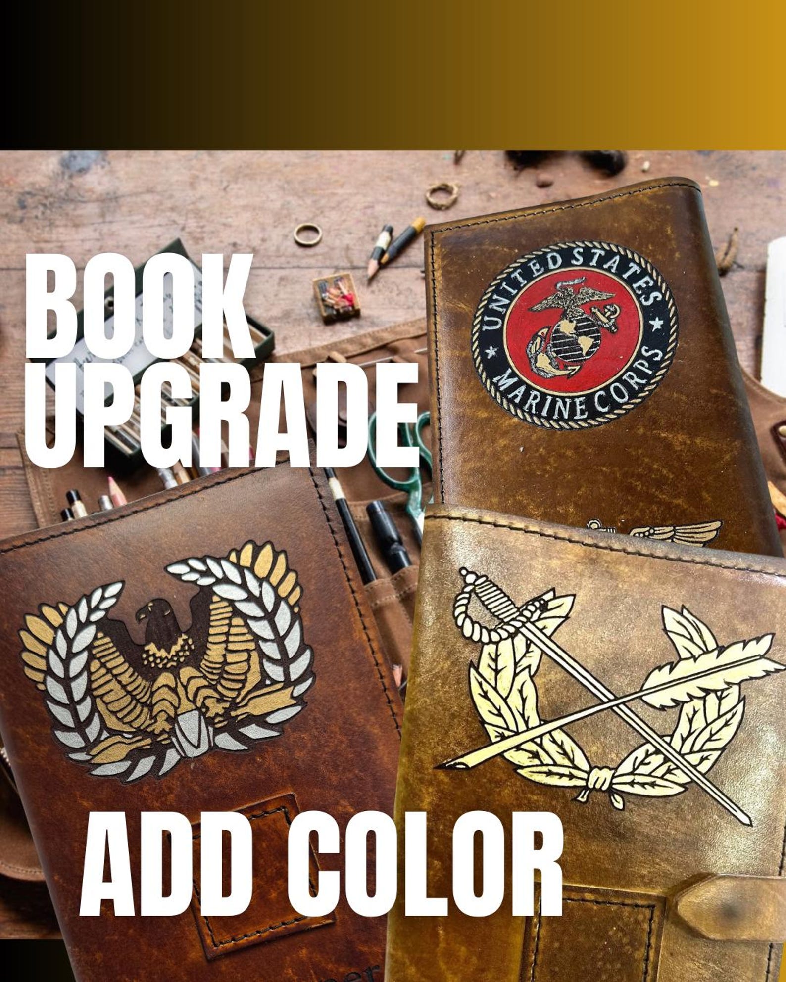 US Navy Officer Leather Book Cover – Personalized Military Journal - Etsy