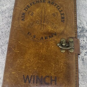 Air Defense Artillery, Personalized Leather Military Journal, Handmade ...