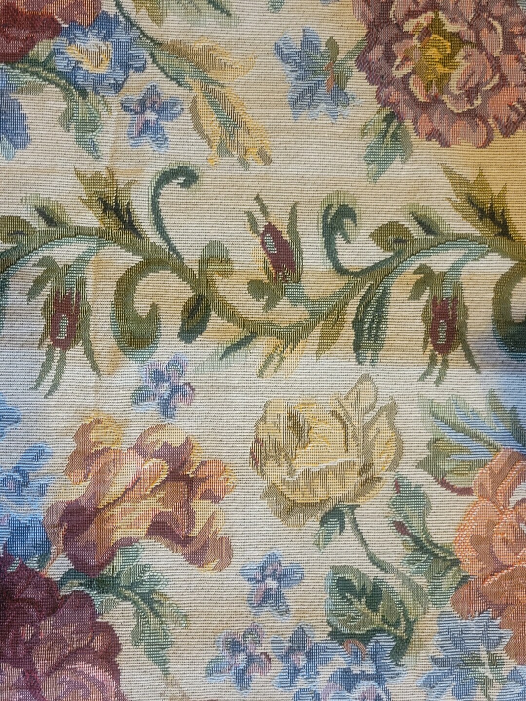 Floral Tapestry Table Runner With Green Fringe 60" X 12" - Etsy