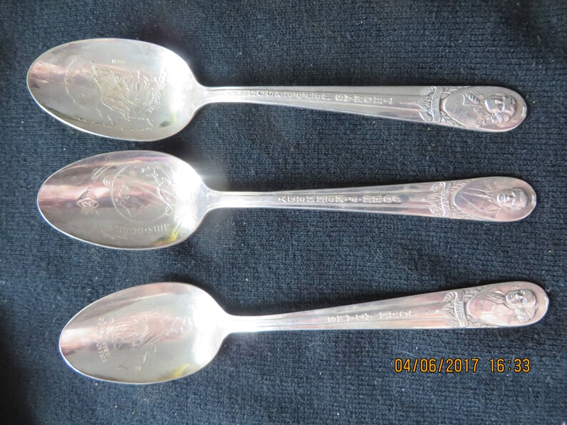 Vintage John F Kennedy, John Adams and Thomas Jefferson Wm Rogers ...