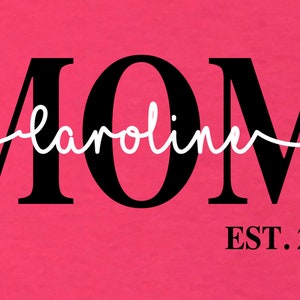 Custom Mom Shirt With Kids Names, Personalized Mom Tee, Valentines Day ...
