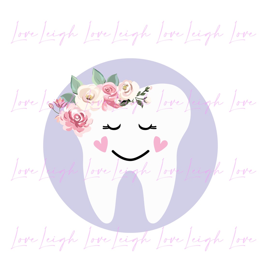 Tooth Fairy Floral Sublimation Design Toothfairy Pouch Clipart PNG ...