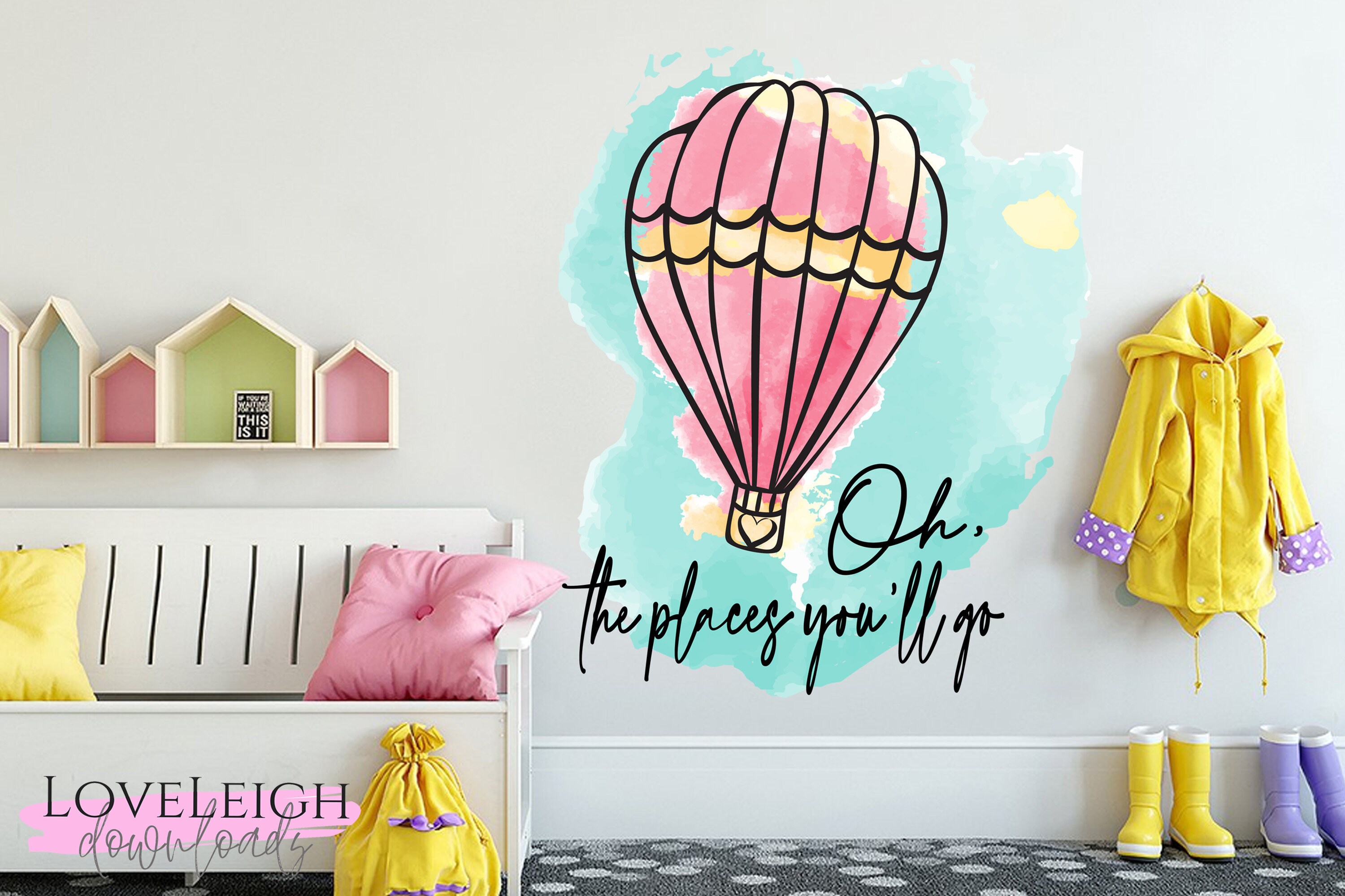 Hot Air Balloon Sublimation Design New Baby Clipart PNG | Etsy
