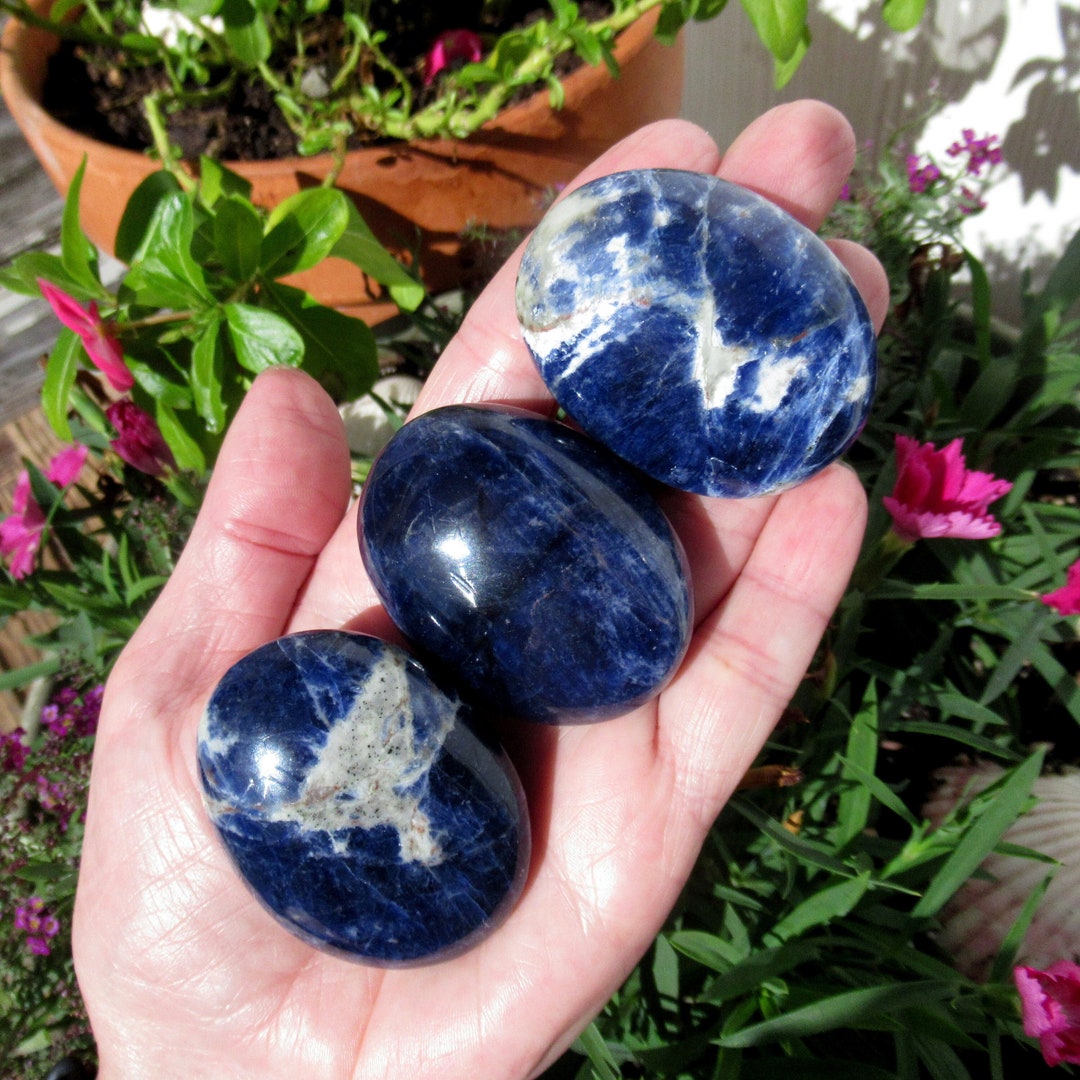 Sodalite Palm Stone Choose One Natural Sodalite From Namibia - Etsy