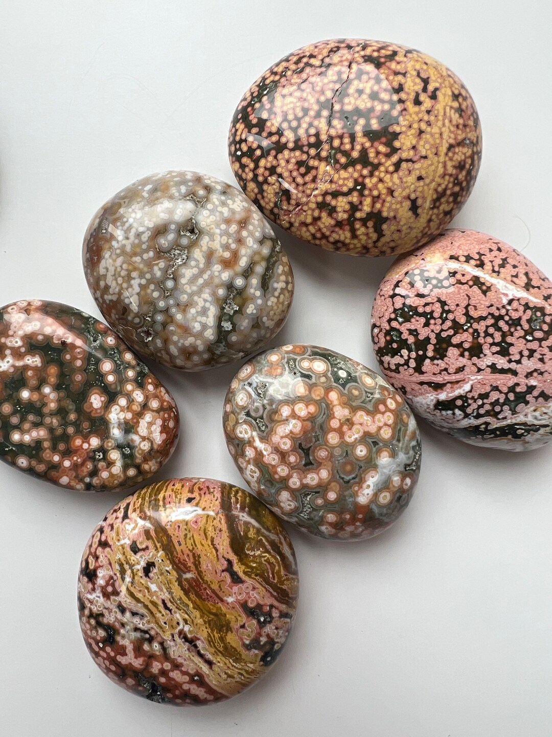 Veinless Ocean Jasper Palm Stones / New Limited Ocean Jasper - Etsy