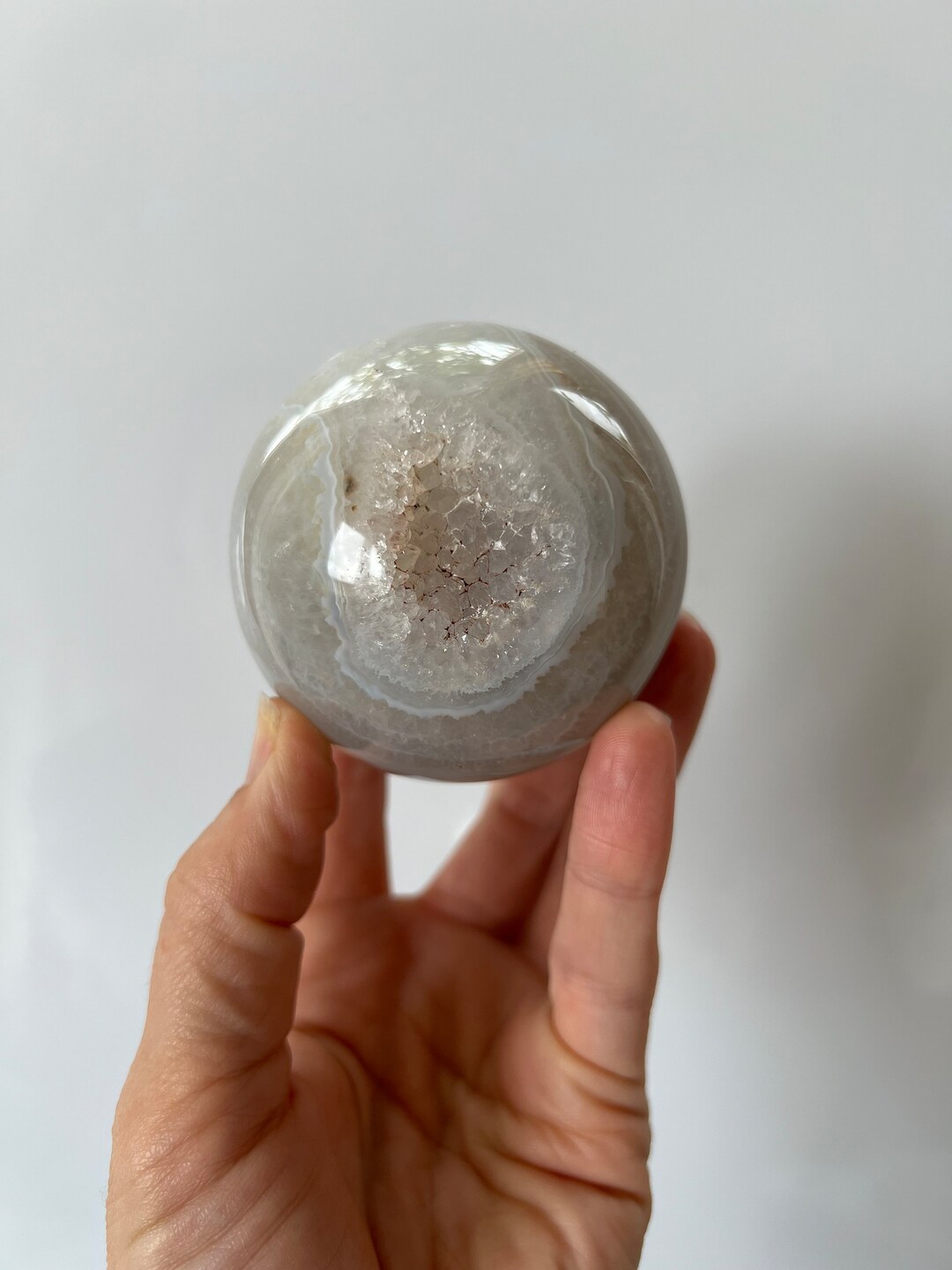 Orca Agate Sphere / Blue Agate / Blue Banded Chalcedony / Whale Agate ...