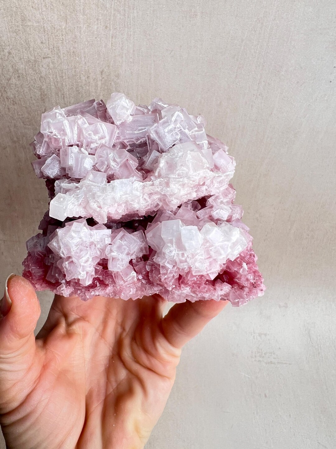 Pink Halite Crystal – Raw Natural Salt Rock – Unique Pink Crystal for ...