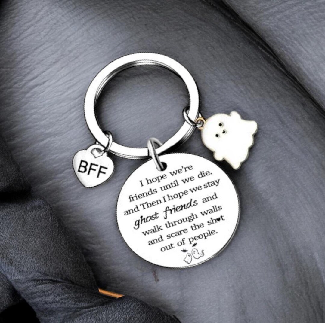Spooky Ghost Best Friend Keychain: Halloween Gift - Etsy
