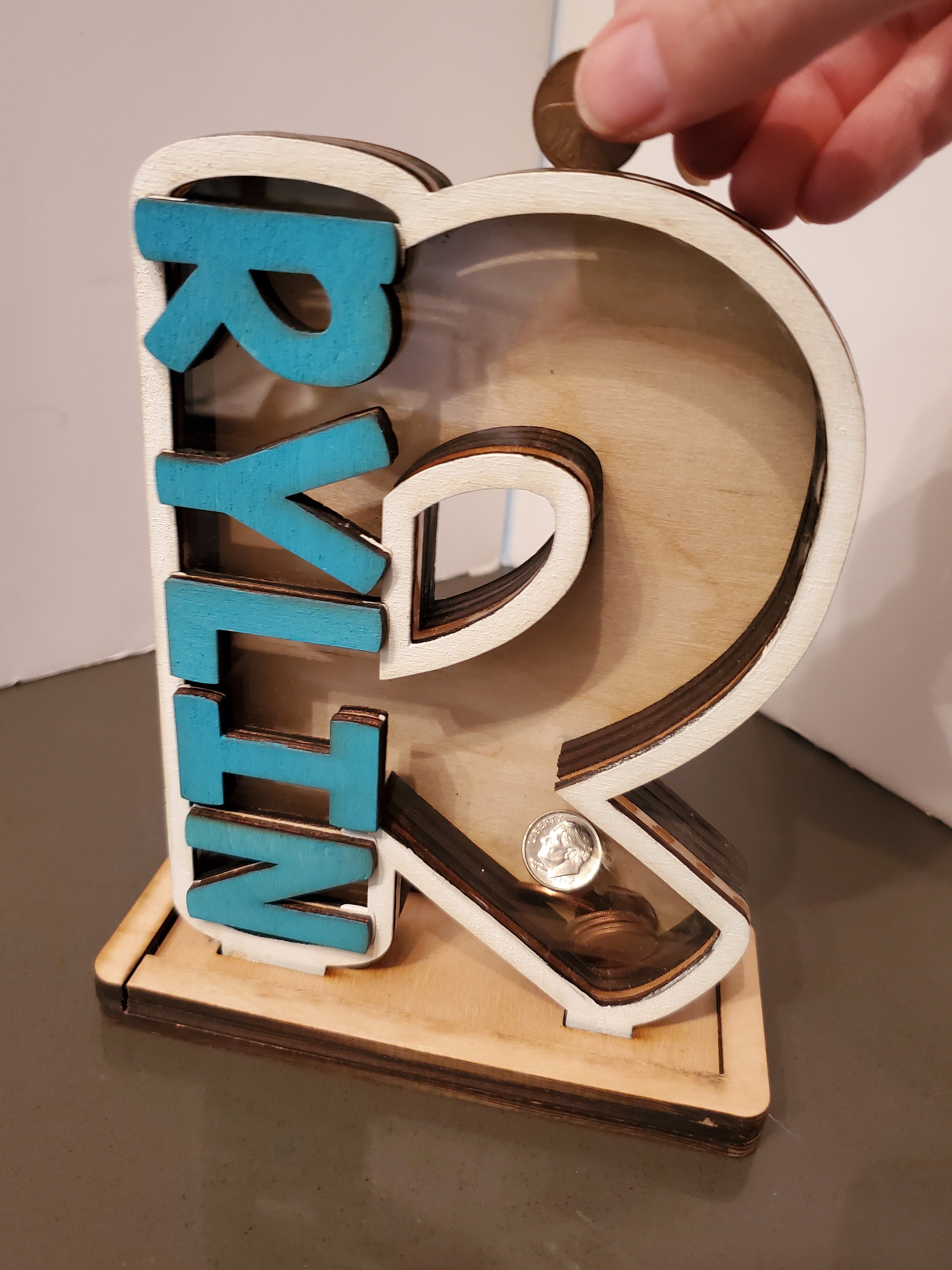 Custom Letter Banks - With Sliding Base - Etsy