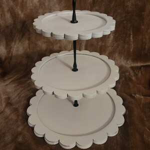 Scalloped Edge Tiered Tray Tower - Etsy