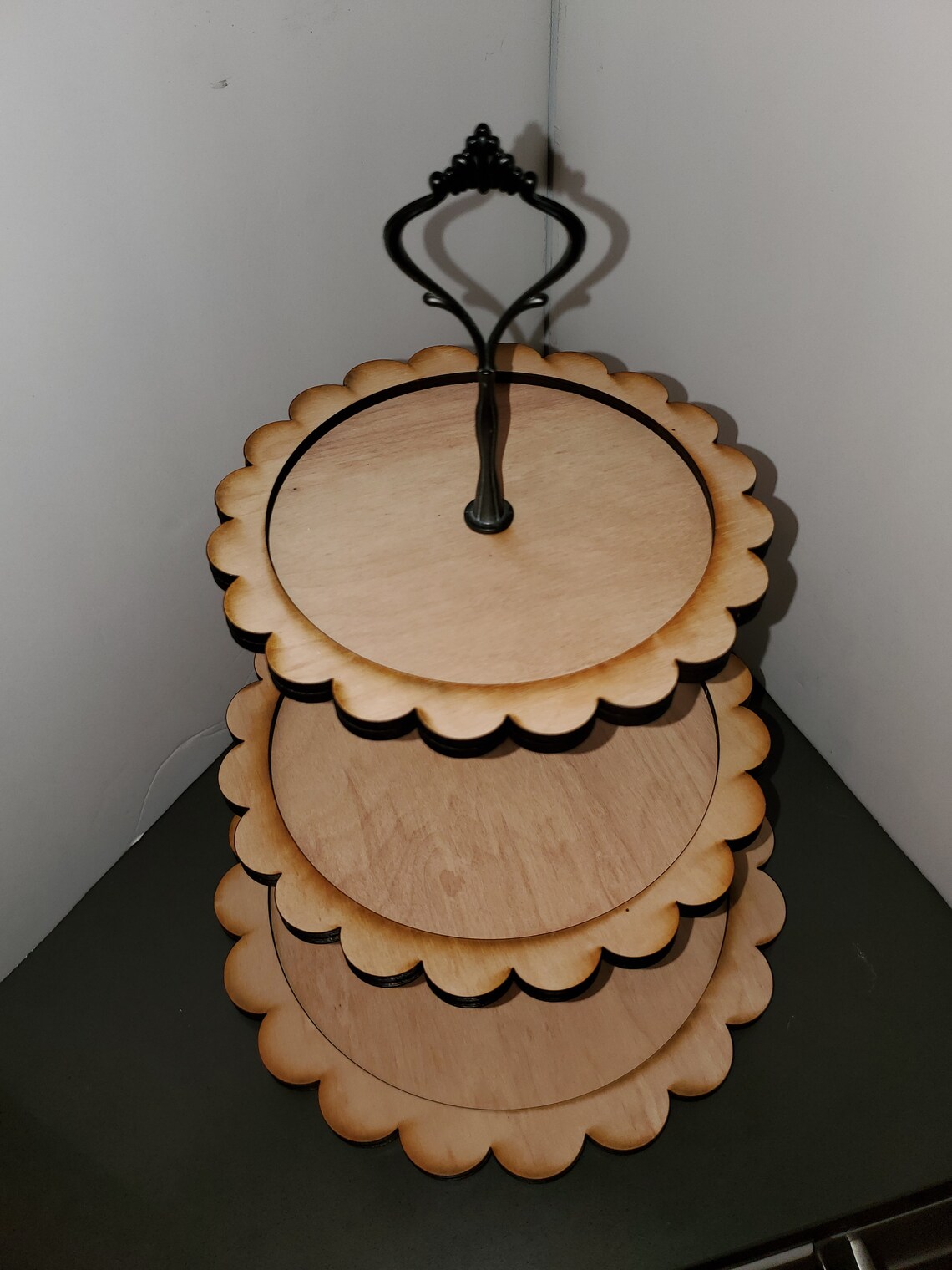 Scalloped Edge Tiered Tray Tower - Etsy