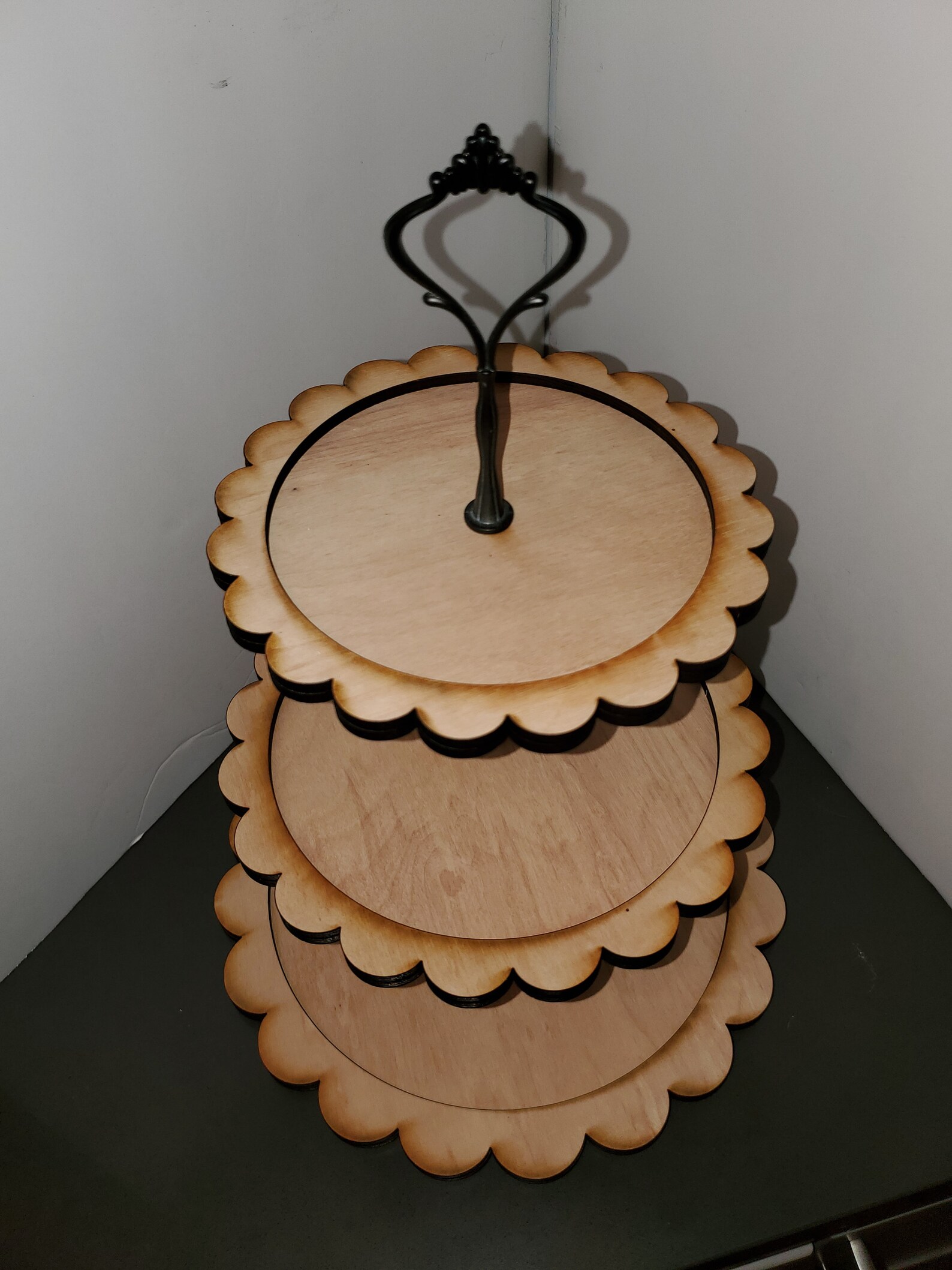 Scalloped Edge Tiered Tray Tower - Etsy